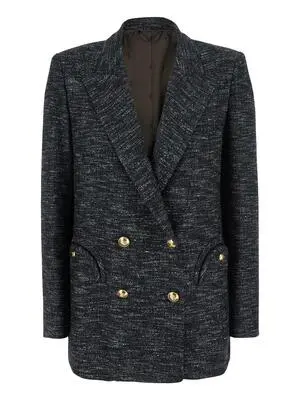 BLAZÉ MILANO Blazé Milano Aifer Double-Breasted Wool-Blend Jacket Grey