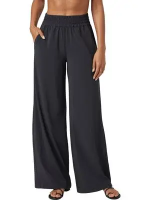 Vuori Wide-leg Stretch Pants - Black