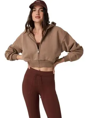 Vuori Restore Mini Full Zip Hoodie - Nutmeg