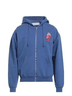 DEPARTMENT 5 Cotton Fleece Sweatshirt With Appliqués And Logo - Blue