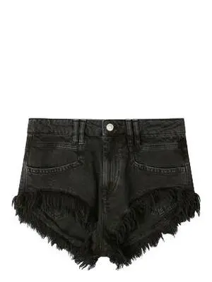 Isabel Marant Eneidao Denim Shorts - Black