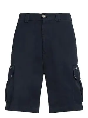 Brunello Cucinelli Cotton Cargo Shorts - Blue