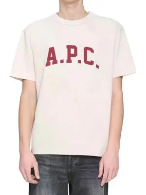 A.p.c. Logo-print Cotton T-shirt - Neutrals