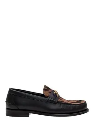 VERSACE Panelled Leather Loafers