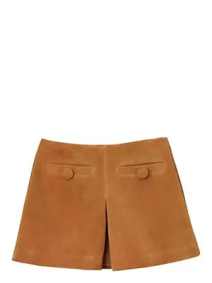 Marc Jacobs Box-pleat Mini Skirt - Brown