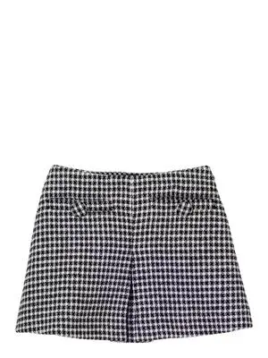 Marc Jacobs Gingham Tweed Mini Skirt - Black