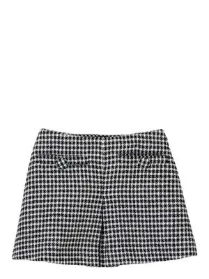 Marc Jacobs Gingham Tweed Mini Skirt Black