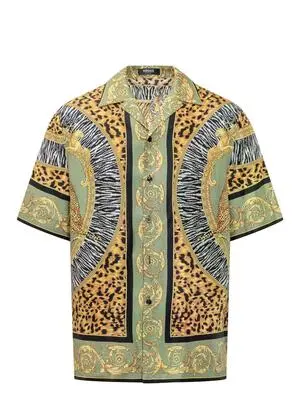 Versace Leopard-print Shirt - Green