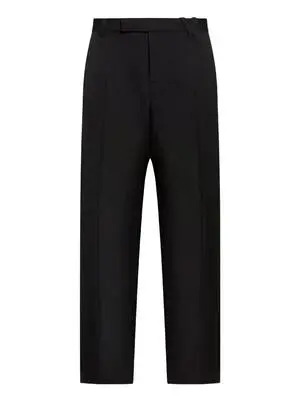 Versace Wool Button Fly Trousers - Black