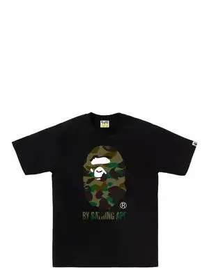 A BATHING APE Camouflage-print Ape-head T-shirt - Black