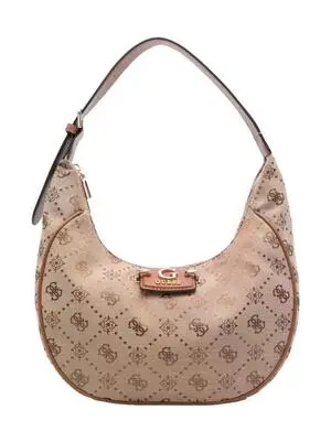 GUESS Logo-Plaque Curved Shoulder Bag