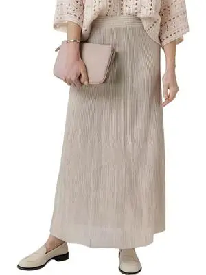 D.exterior Pleated Linen Maxi Skirt - Lino
