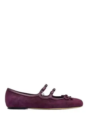 Marc Jacobs Bow-detail Ballerina Flats - Purple