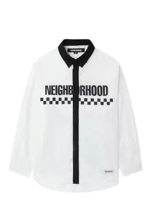 NEIGHBORHOOD Check-print Cotton Shirt - White