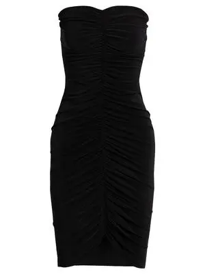 Norma Kamali Strapless Ruched Stretch-jersey Dress - Black