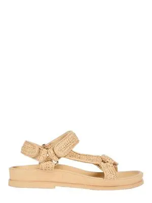SANDRO Faux Raffia Sandals