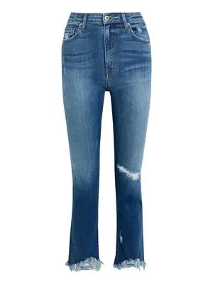 Simkhai River Distressed Straight-leg Jeans - Mid Denim