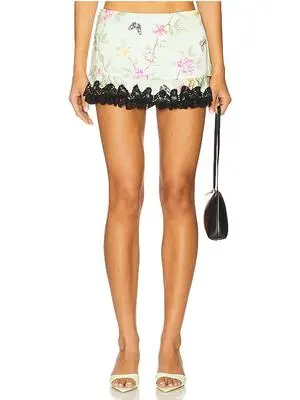 LOVERS AND FRIENDS Meaux Mini Skirt - Green Floral Multi