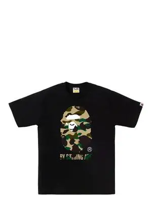 A BATHING APE Camouflage-print Logo T-shirt - Black