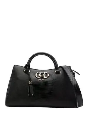 Guess Snakeskin Effect Tote Bag - Black