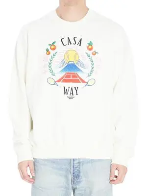 Casablanca Casa Way Mountain Sweatshirt - White