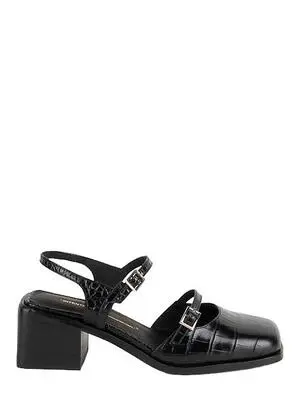 Intentionally Blank Mitzi Ankle-Strap Block Heels Black