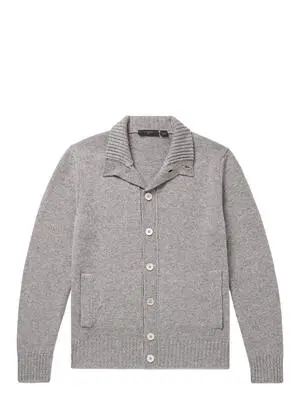 SLOWEAR Incotex Zanone Slim-fit Virgin Wool Cardigan - Gray