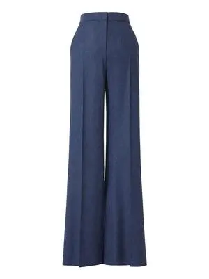 Max Mara Wool-blend Trousers - Blue