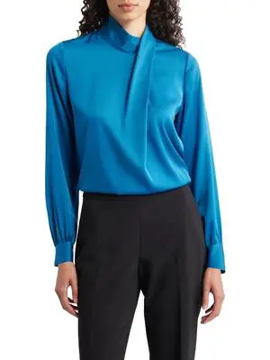 Elie Tahari Jaden Silk Shirt - Blue Stone