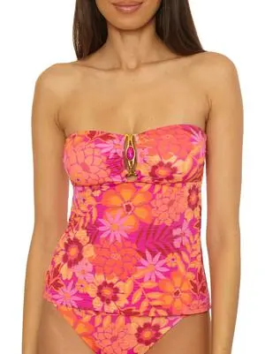 BECCA® By Rebecca Virtue Copacabana Tankini Top - Pink Multi