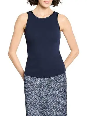 NIC+ZOE Perfect Knit Trimmed Tank - Dark Indigo