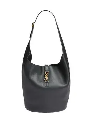 Saint Laurent Le 5 À 7 Leather Hobo Bag - Noir