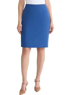 KASPER Slim Pencil Skirt - Blue Night