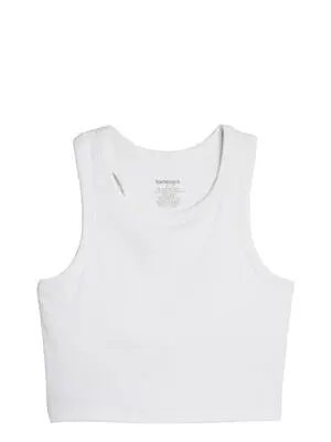 TOMBOYX Rib Longline Sports Bra - Bright White