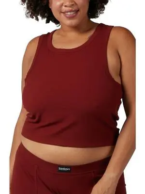 TOMBOYX Rib Longline Sports Bra - Burgundy