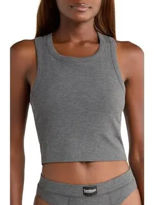 TOMBOYX Rib Longline Sports Bra - Heather Gray