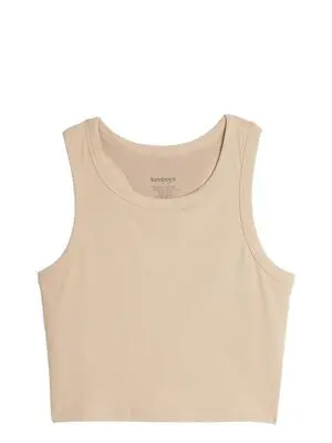 TOMBOYX Rib Longline Sports Bra - Taupe