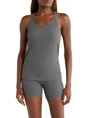 TOMBOYX Power Rib Tank Top - Heather Gray