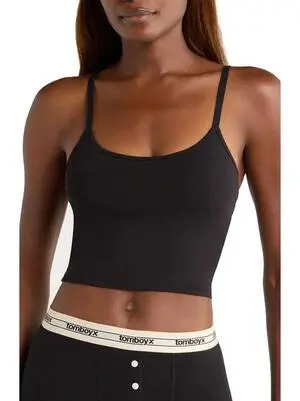 TOMBOYX Longline Bra Top - Modal Black