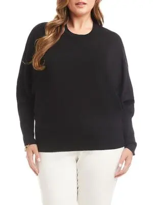 Karen Kane Dolman Sleeve Sweater - Black