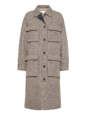 Brunello Cucinelli Mélange Diagonal Twill Coat - Light Brown