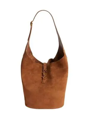 Saint Laurent Le 5 À 7 Suede Hobo Bag - Caramel Cognac