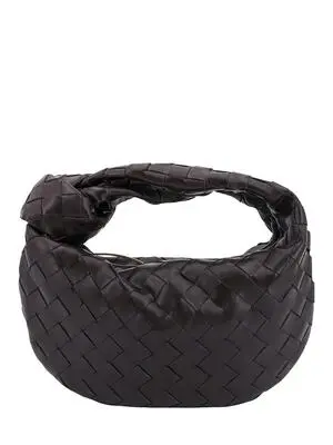 Bottega Veneta Mini Jodie Handbag With Intrecciato Motif - Black