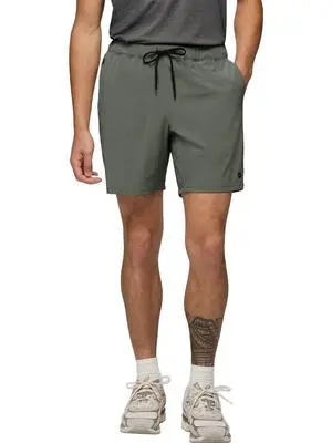 Prana Discovery Trail Drawstring Shorts Thyme