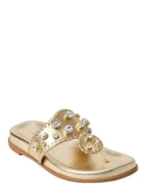 Jack Rogers Jacks Jewel Sport Flip Flop - Jacks Platinum