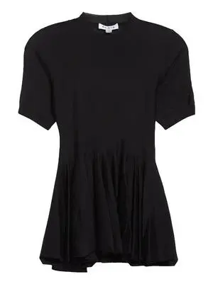 Alaïa Short Sleeve Wool Peplum Sweater - Noir Alaia