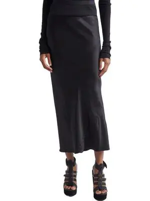 Rick Owens Bias Cut Cupro Skirt - Black