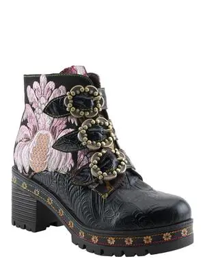 SPRING STEP SHOES Brazza Bootie Black Multi
