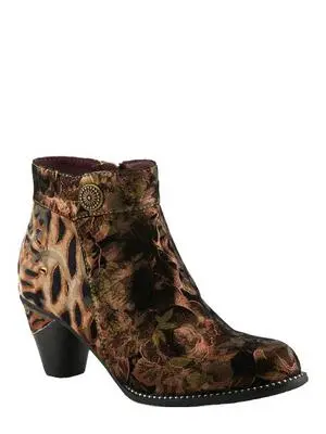 SPRING STEP SHOES Dessalynn Ankle Booties Bronze Multi