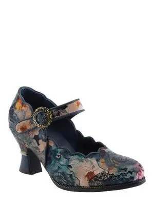 SPRING STEP SHOES Adodora Mary Jane Pump - Navy Multi